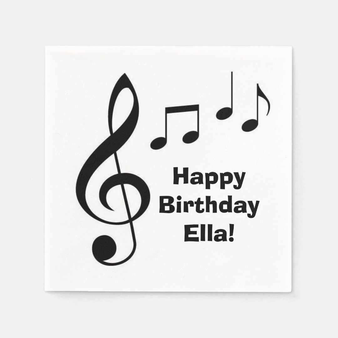 "Music Notes" Paper Napkins | Zazzle