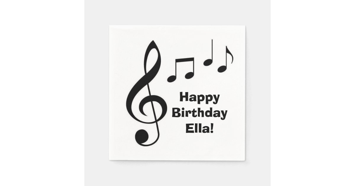 "Music Notes" Paper Napkins | Zazzle