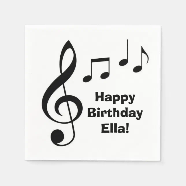 "Music Notes" Paper Napkins | Zazzle