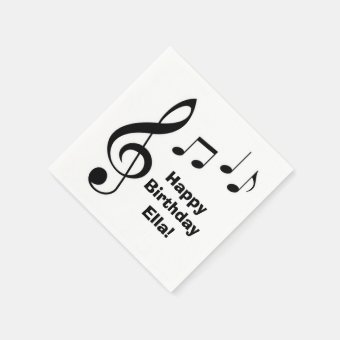 "Music Notes" Paper Napkins | Zazzle