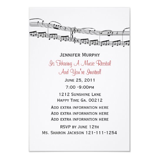 Music Notes Party Invitations | Zazzle.com