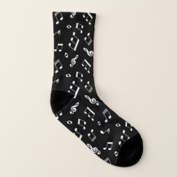 Music Notes Pattern Socks | Zazzle