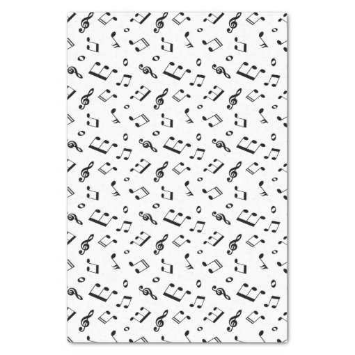 Music Notes Pattern Tissue Paper | Zazzle