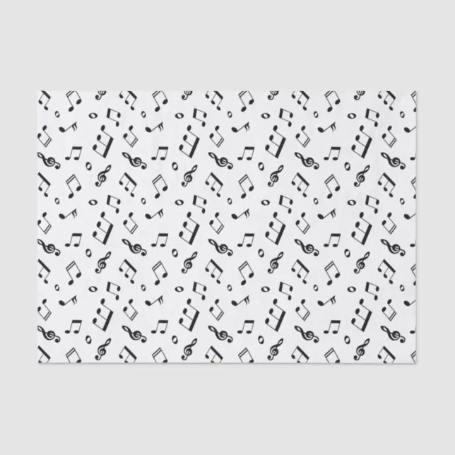 Music Notes Pattern Tissue Paper | Zazzle