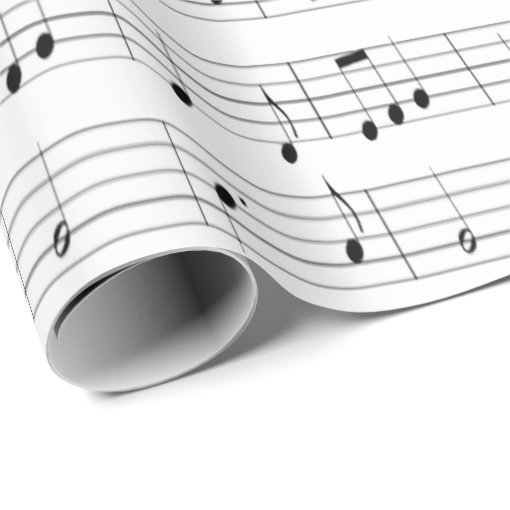 Music Notes Pattern Wrapping Paper | Zazzle
