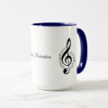 Music Notes Personalized Mug | Zazzle