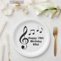 "Music Notes" Personalized Paper Plates | Zazzle
