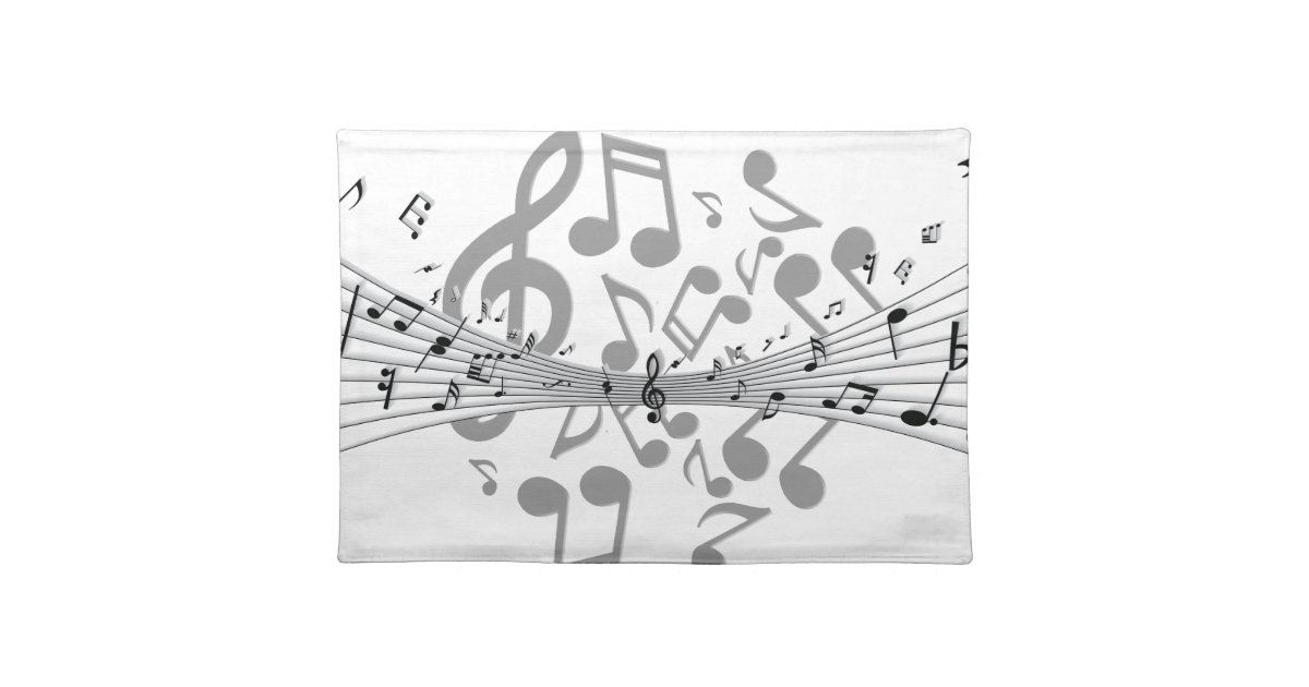 Music Notes Placemat | Zazzle