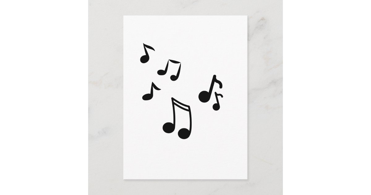 music notes postcard | Zazzle