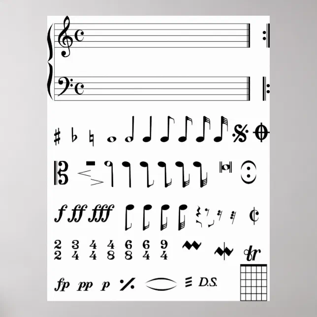Music Notes Poster | Zazzle