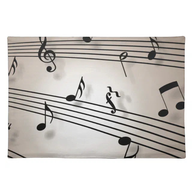 Music Notes - Sheet Music Placemat | Zazzle