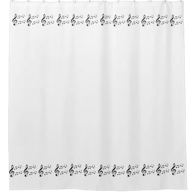 Music Notes Shower Curtain Zazzle