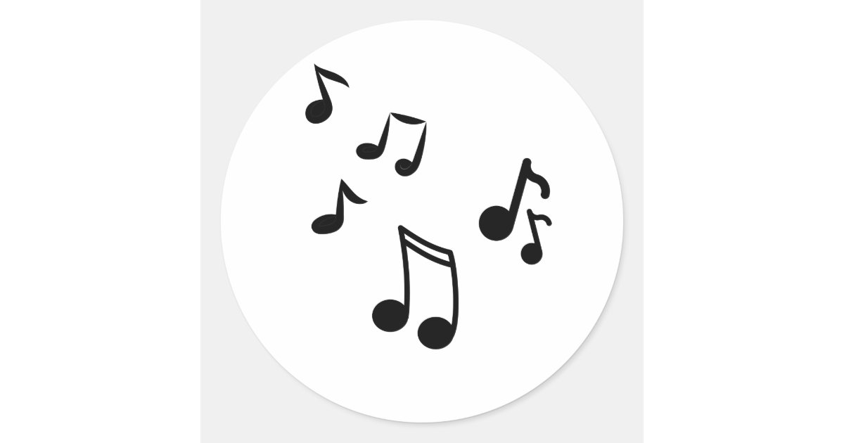 music notes sticker | Zazzle