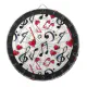 Music Notes & Symbols Black & White Dart Board | Zazzle