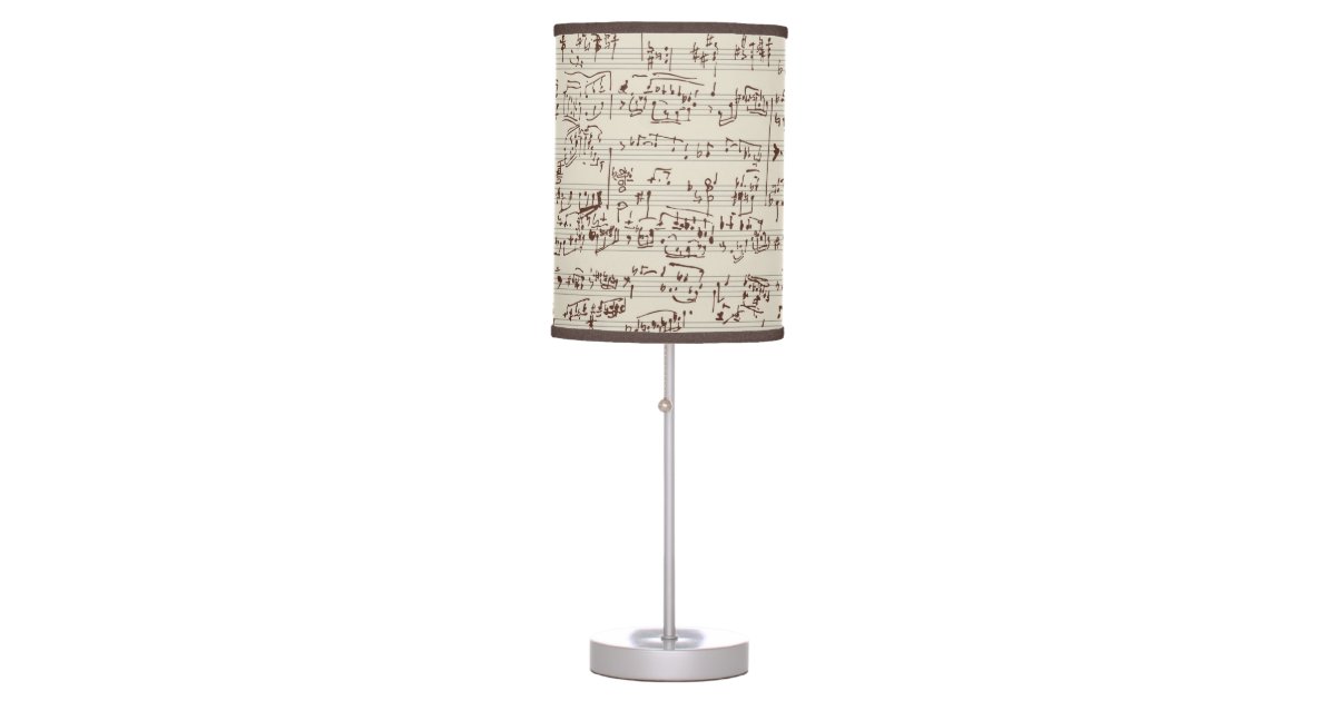 Music notes table lamp | Zazzle