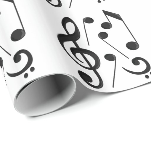 Music Notes Wrapping Paper | Zazzle