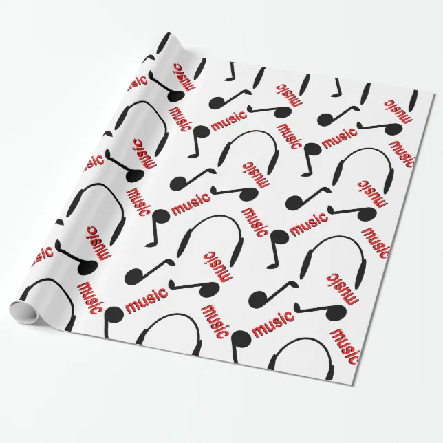 Music Notes Wrapping Paper | Zazzle