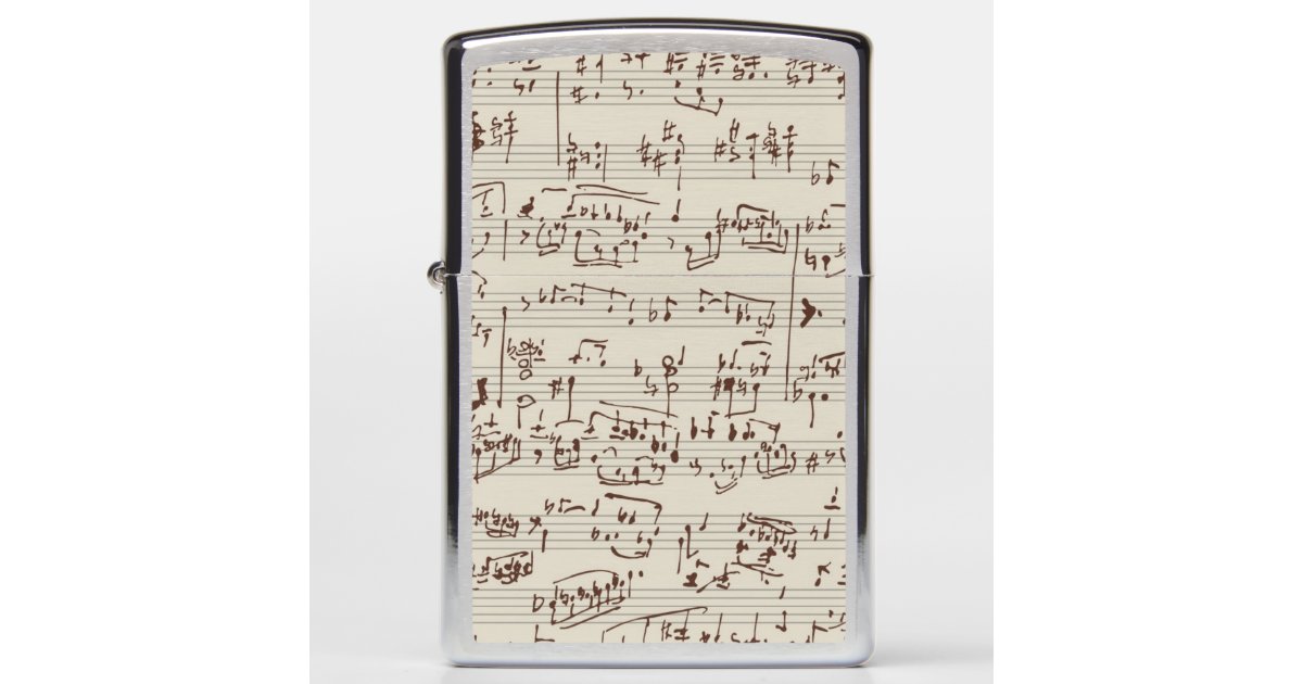 Music notes zippo lighter | Zazzle