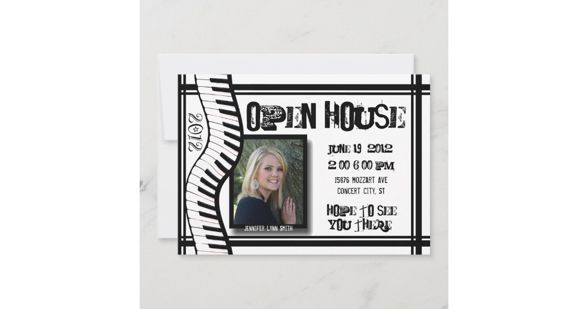 Music Open house invitation | Zazzle