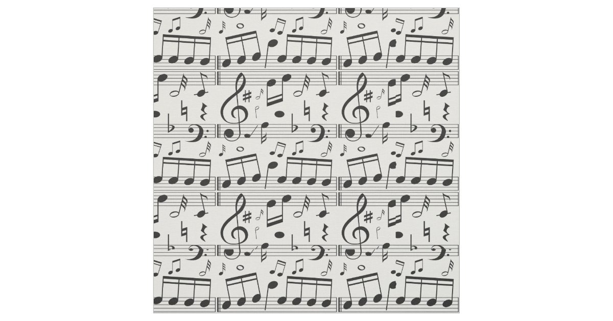 Music Pattern fabric | Zazzle.com