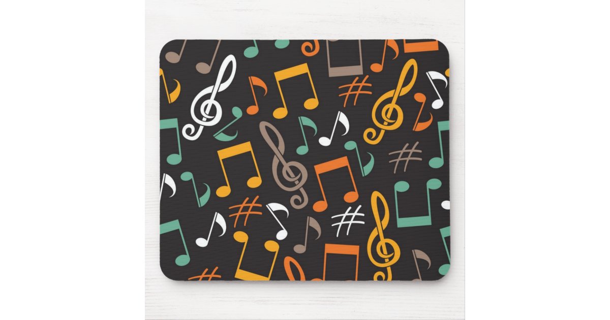 Music pattern mouse pad | Zazzle