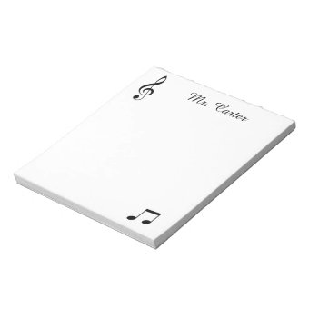 Music Personalized Notepad | Zazzle