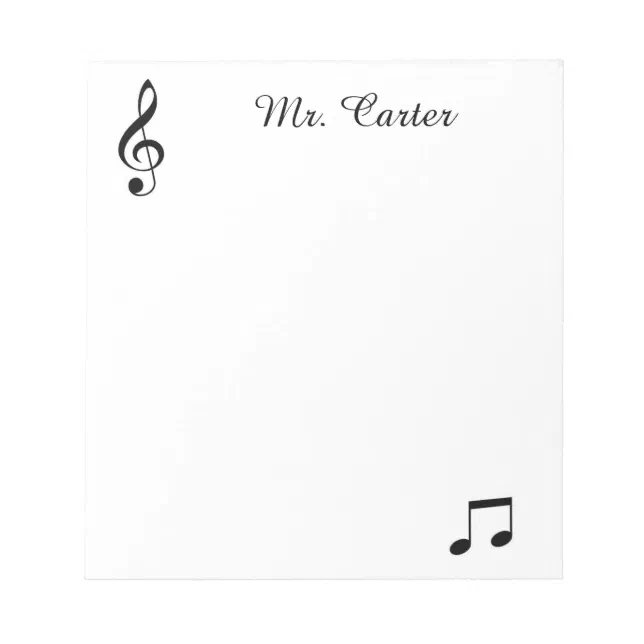 Music Personalized Notepad | Zazzle