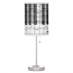 music piano keyboard design table lamp | Zazzle