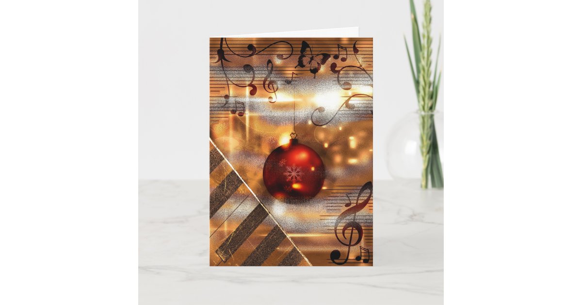 Music piano teacher Christmas Cards | Zazzle