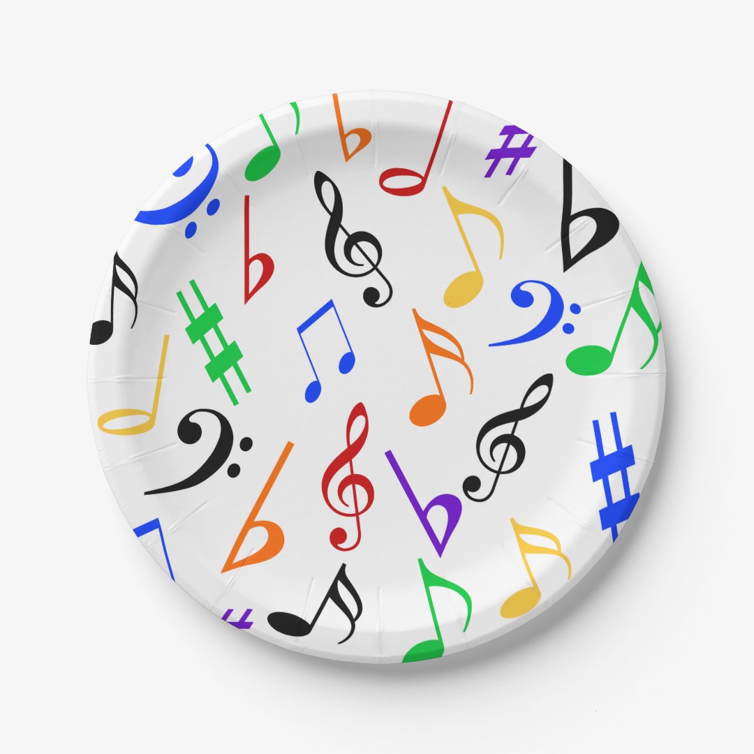 Music Plates - Colorful : 369 | Zazzle