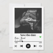 Music Player Album Cover Photo Song Save the Date Invitation | Zazzle
