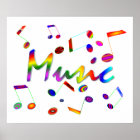 Music Notes on Rainbow Background Print | Zazzle.com