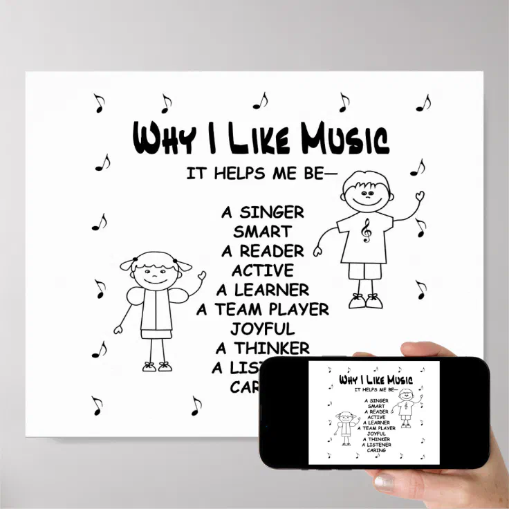 Music Poster "Why I Like Music" | Zazzle