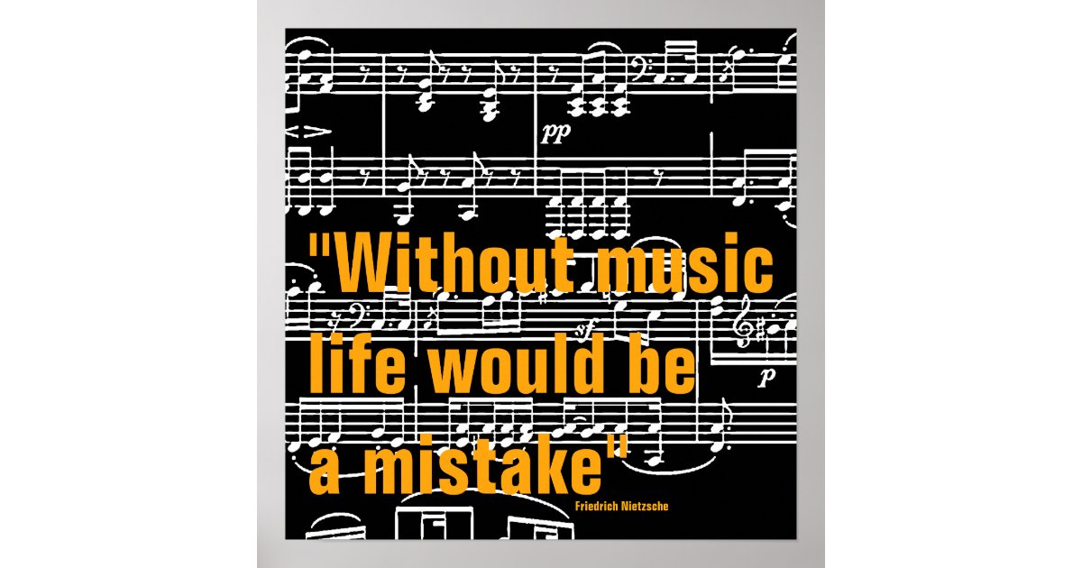 music quote poster | Zazzle