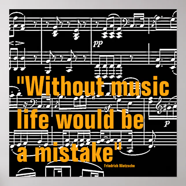 music quote poster | Zazzle