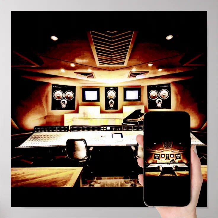 Music Recording Studio Poster | Zazzle
