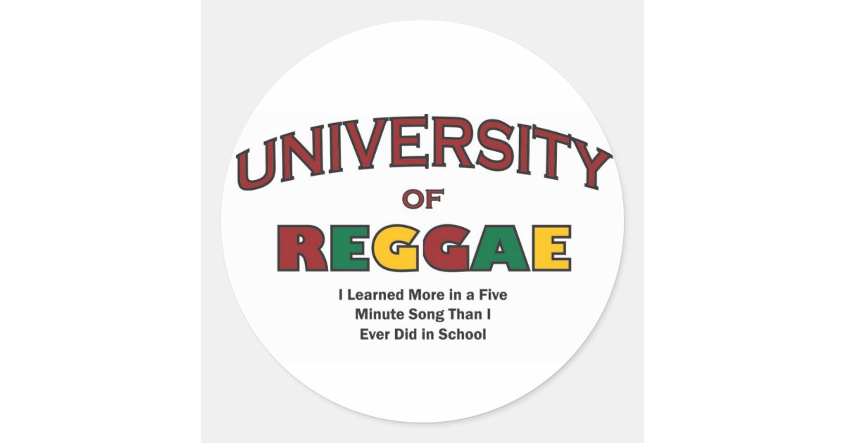 MUSIC-REGGAE CLASSIC ROUND STICKER | Zazzle