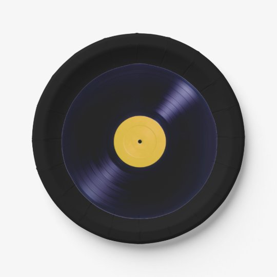 Music retro old style vinyl disc plates | Zazzle.com