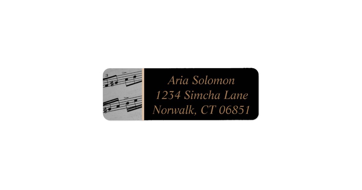 Music Romance Return Address Labels | Zazzle