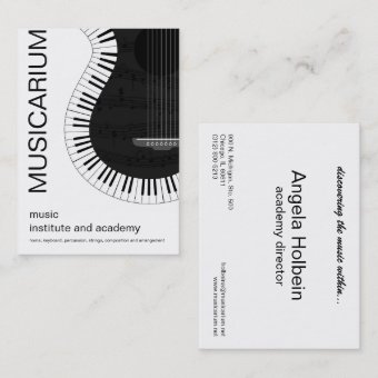 music school business card | Zazzle