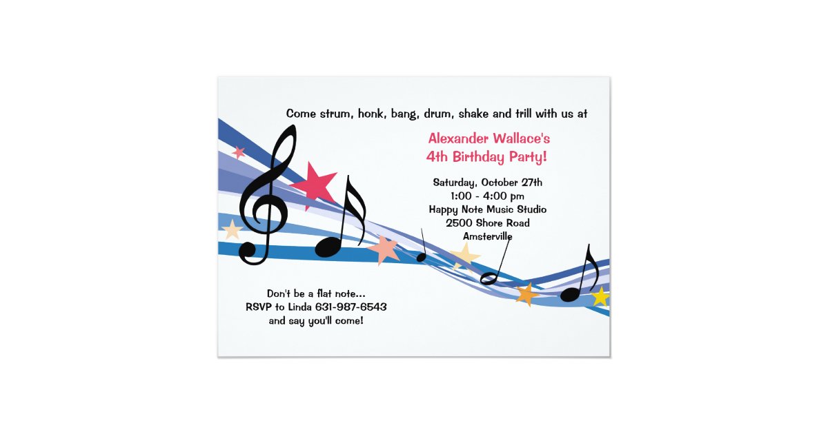 Music School Party Invitation | Zazzle.com