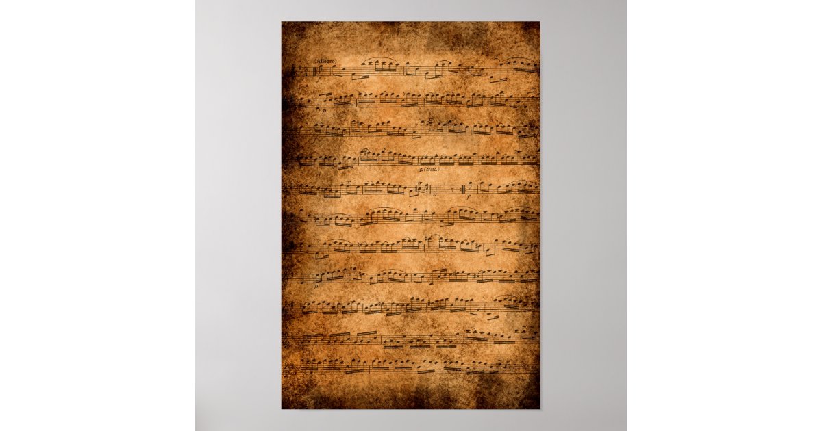 Music score - poster | Zazzle