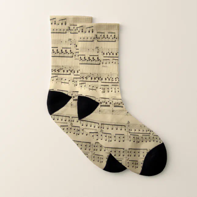 Music sheet musical notes socks | Zazzle