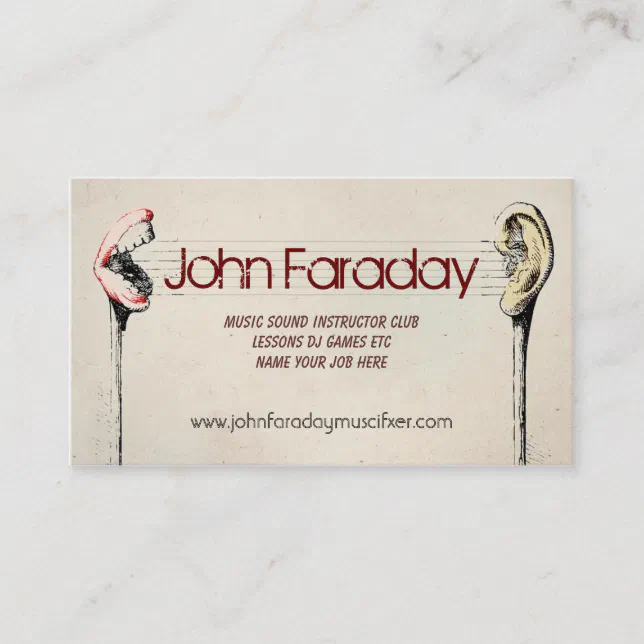 music sound cool business card | Zazzle