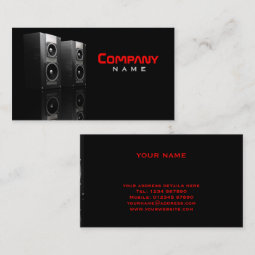 Music Speakers Business Card | Zazzle