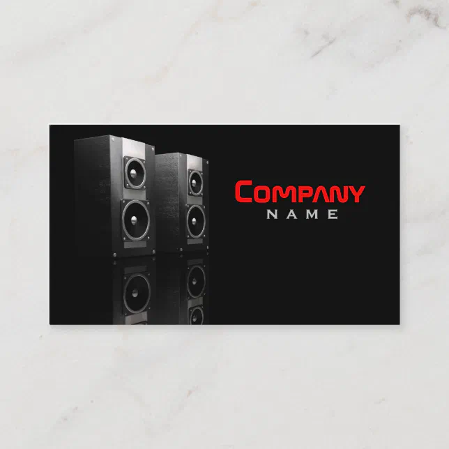 Music Speakers Business Card | Zazzle