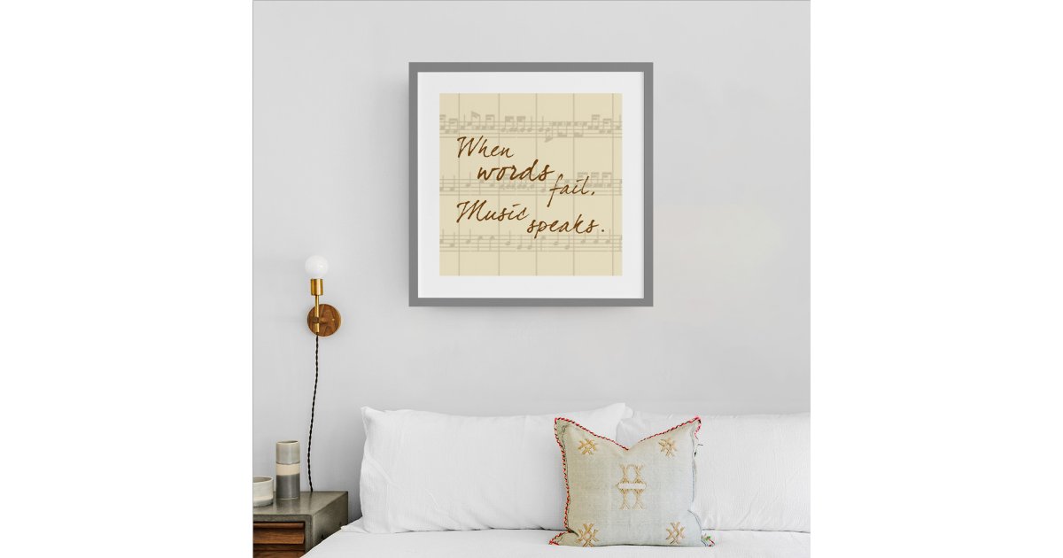 Music Speaks unframed Poster | Zazzle