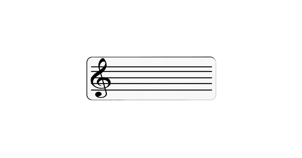 music staff 1 label | Zazzle