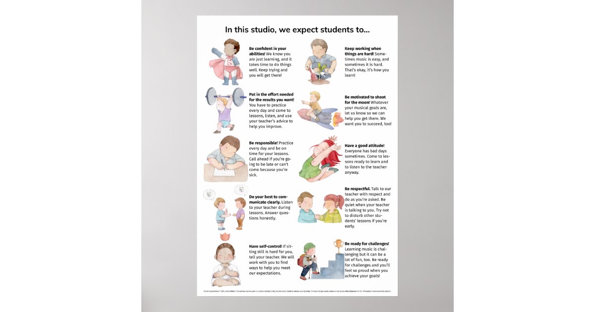 Music Studio Rules Poster | Zazzle