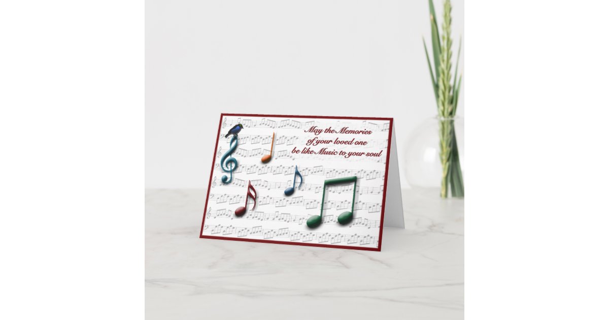 Music Sympathy Card | Zazzle.com